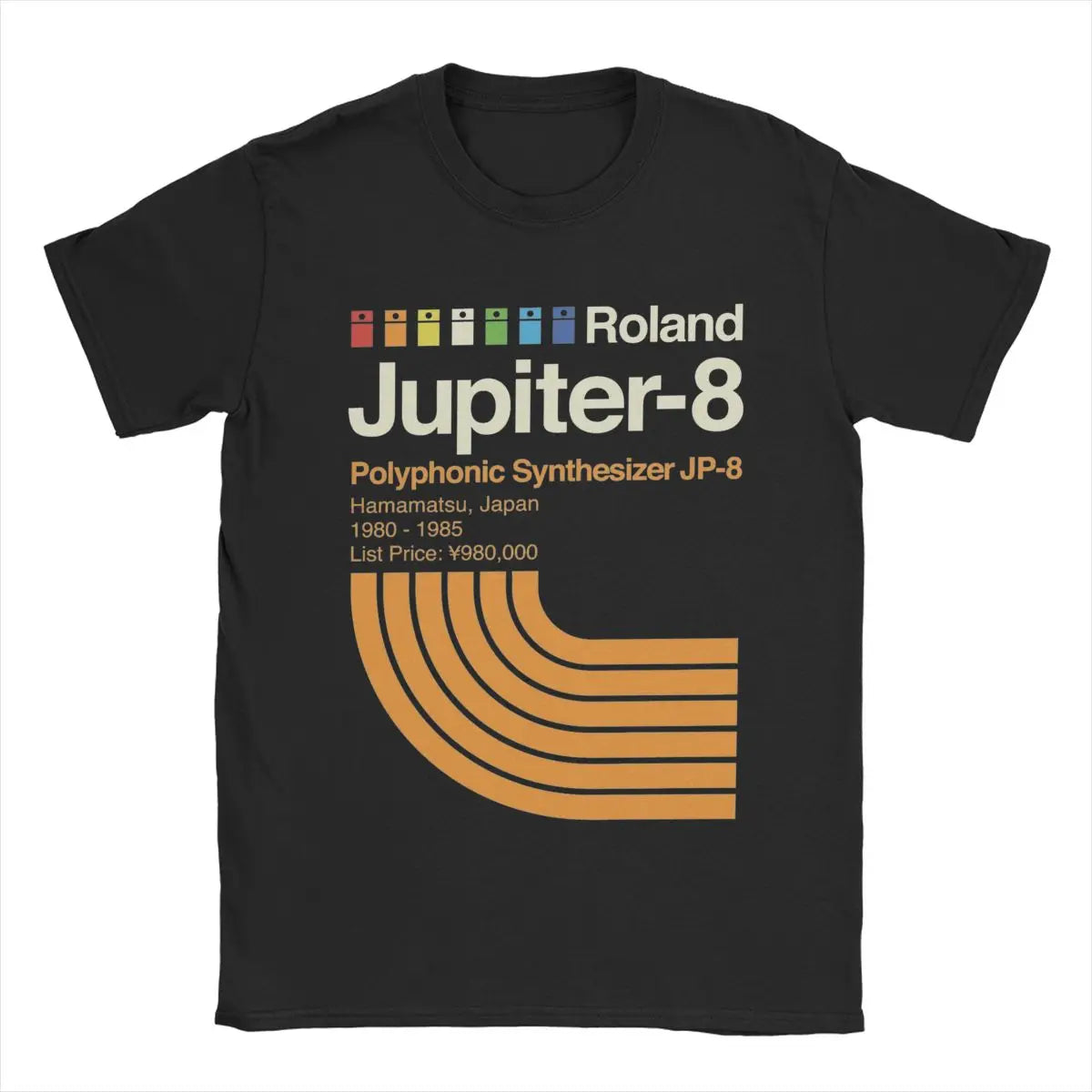 Roland Jupiter 8 Synth Retro Graphic T-Shirt – Sound Shirts